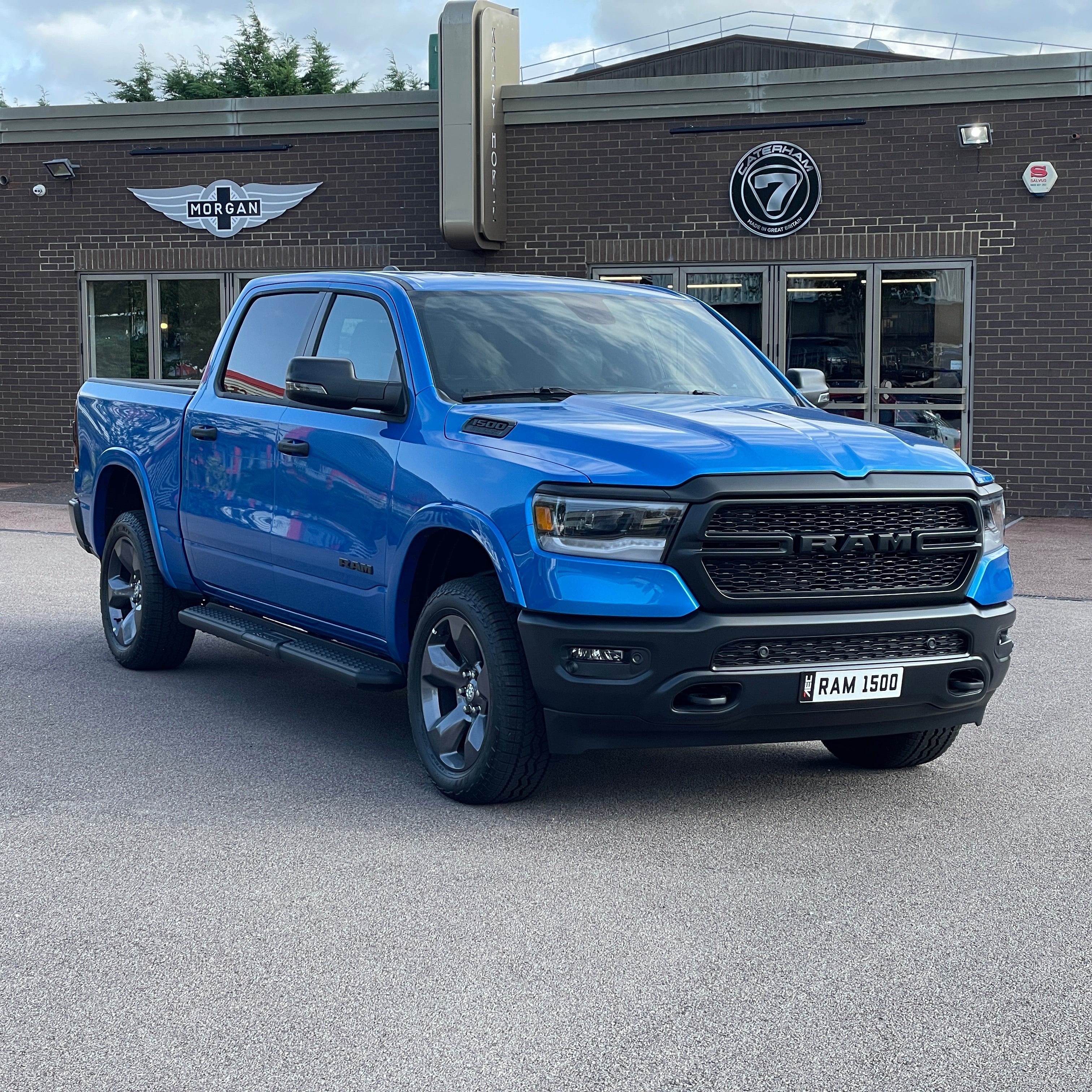 SOLD - 2023 RAM 1500 BIGHORN BUILT-TO-SERVE CREW CAB - HYDRO BLUE WITH ...