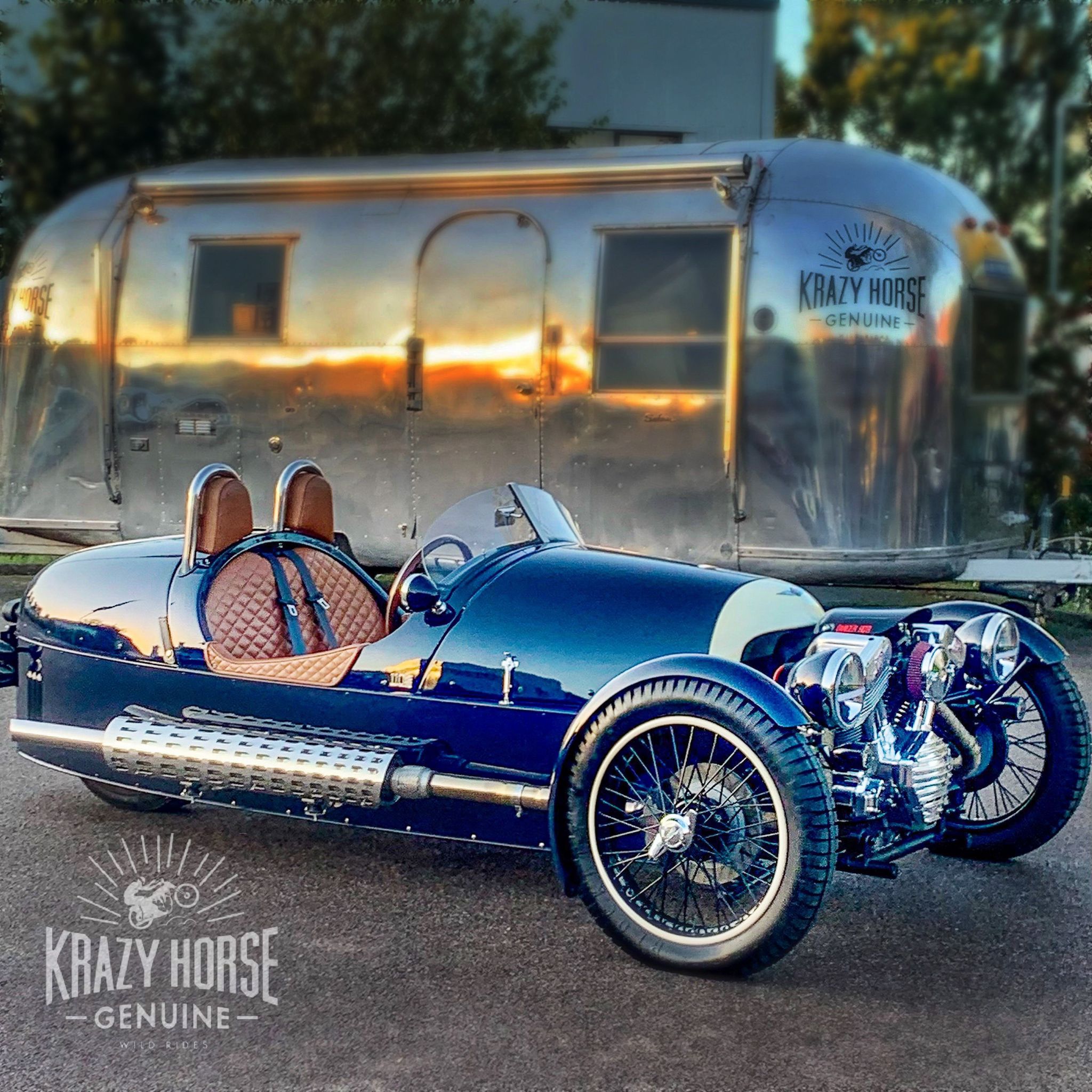 SOLD - Morgan 3 Wheeler - Ferrari Midnight Blue - Krazy Horse