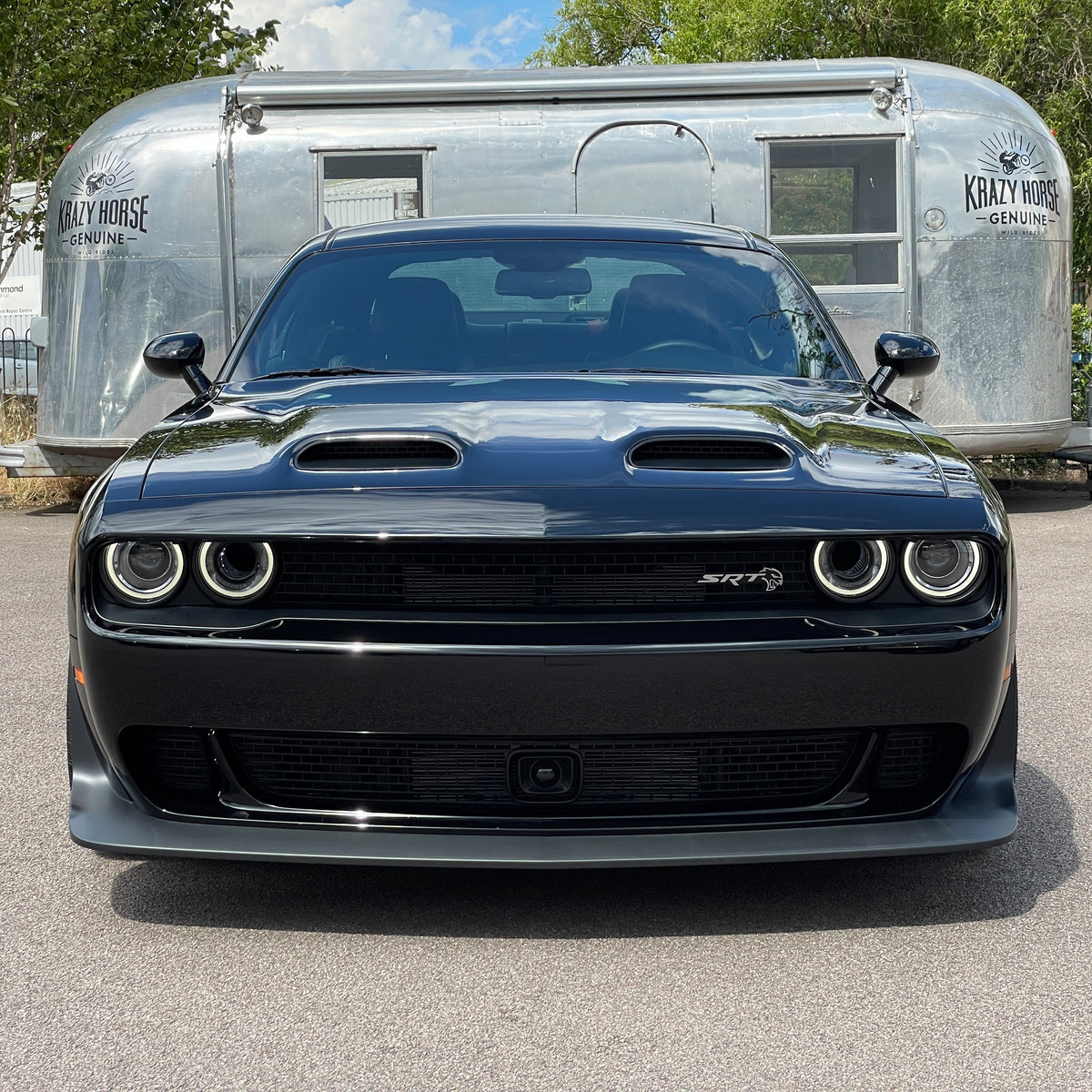 SOLD - DODGE SRT HELLCAT WIDEBODY - PITCH BLACK WITH BLACK - Krazy Horse